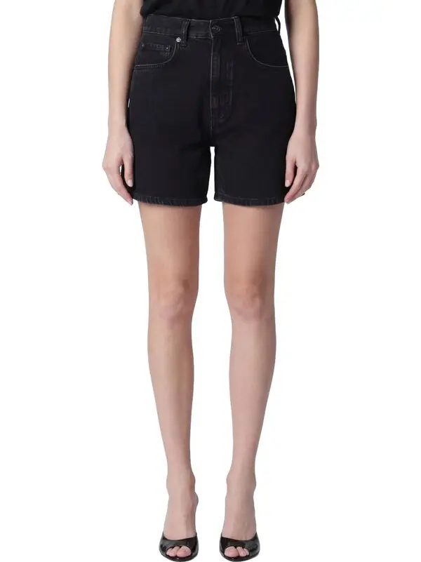ANINE BING Cotton Denim Shorts - Black
