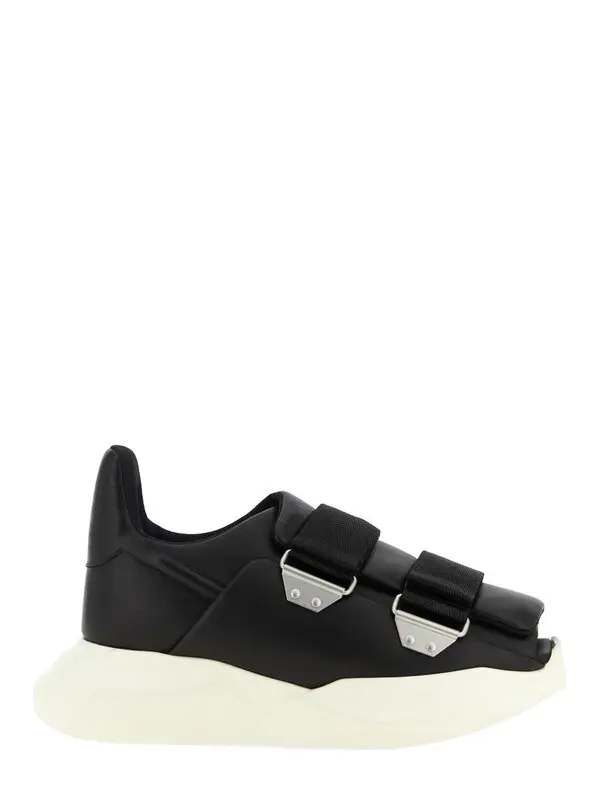 Rick Owens Strap Leather Sneakers - Black