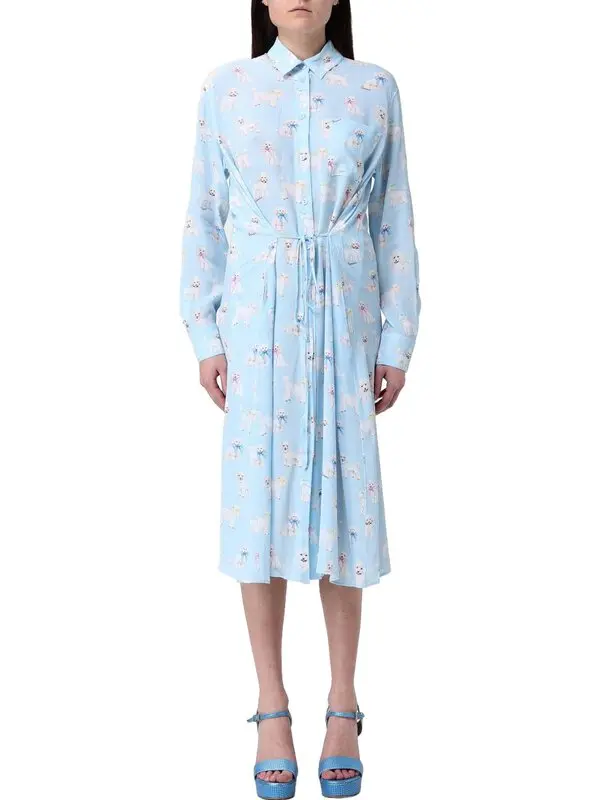 Fiorucci Printed Dress - Gnawed Blue