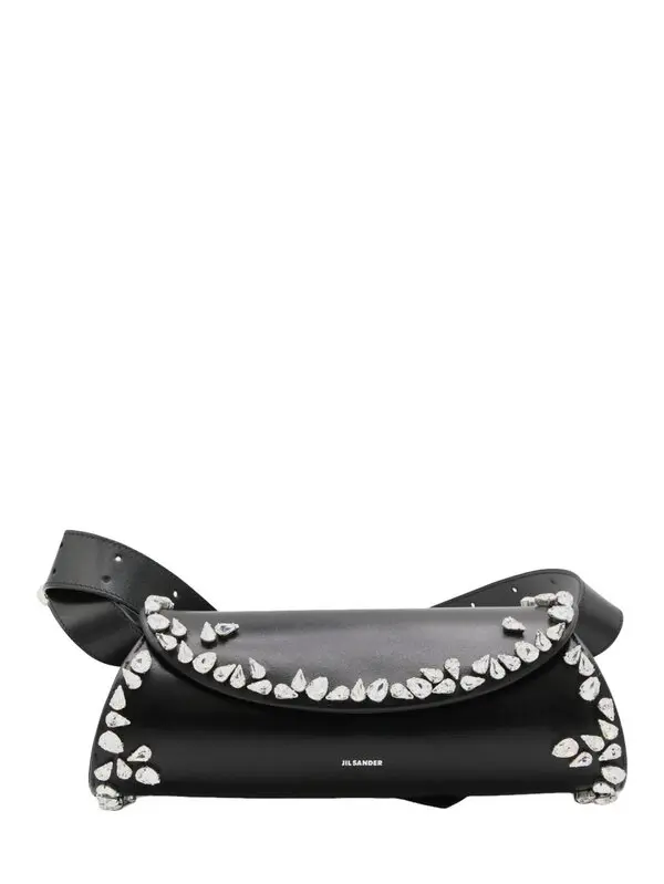 JIL SANDER Embellished Crossbody Bag - Black
