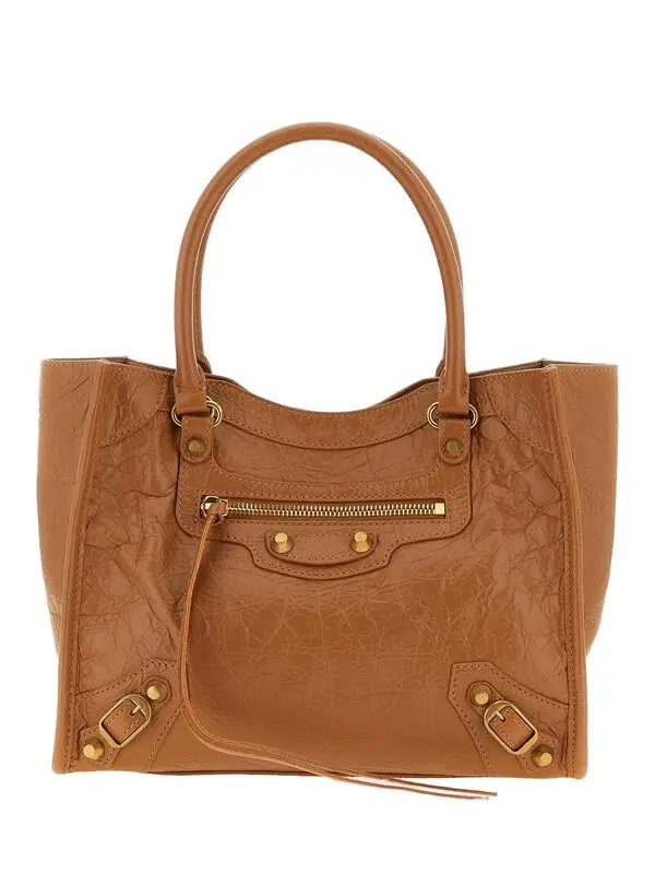 Balenciaga Leather Tote Bag - Brown