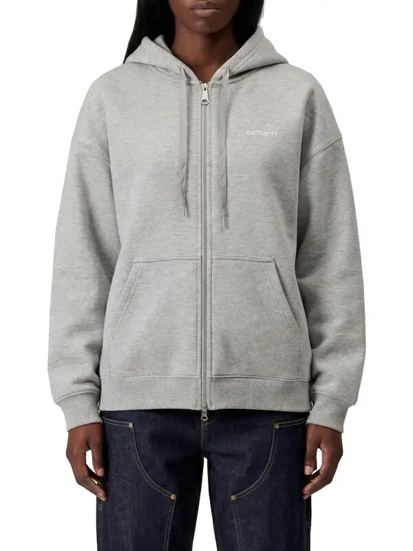 Carhartt Work In Progress Hooded Zip-up Sweatshirt - Grey