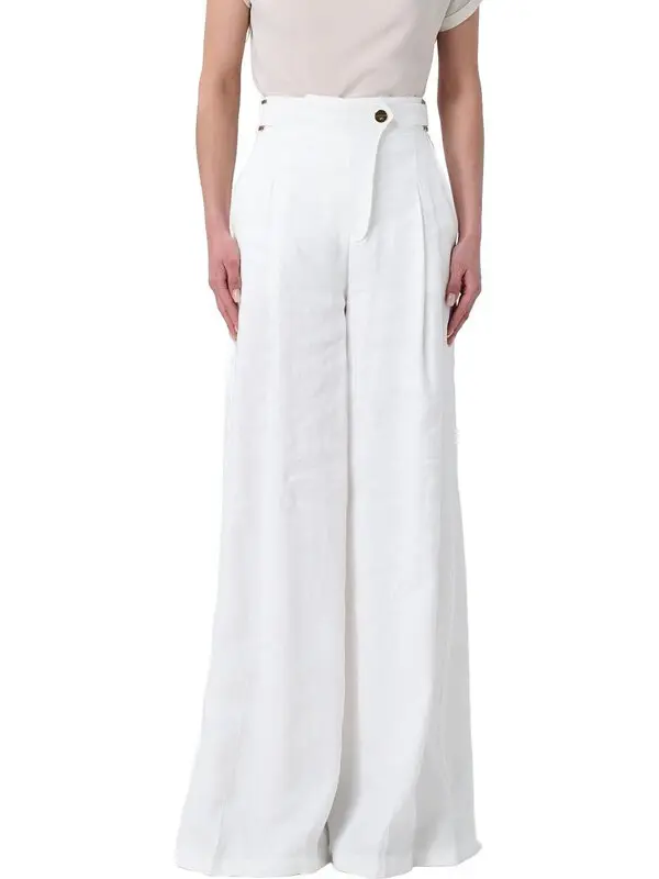 Elisabetta Franchi Wide Leg Trousers - Ivory