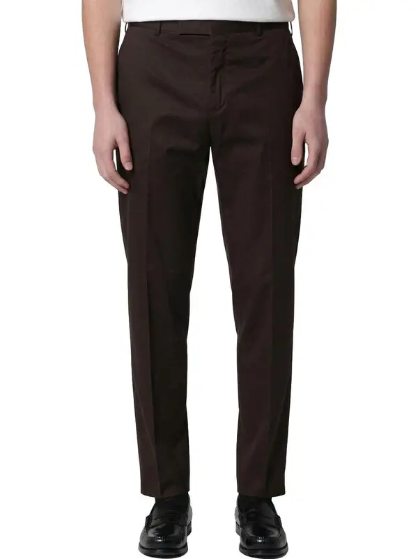 PT TORINO Stretch Cotton Tailored Trousers - Brown
