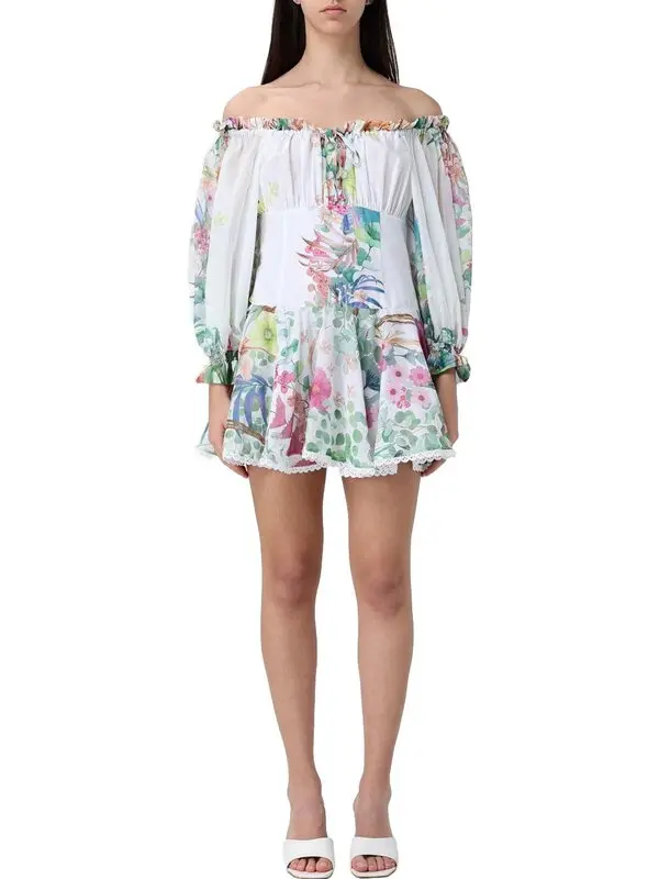 Charo Ruiz Ibiza Printed Mini Dress - White