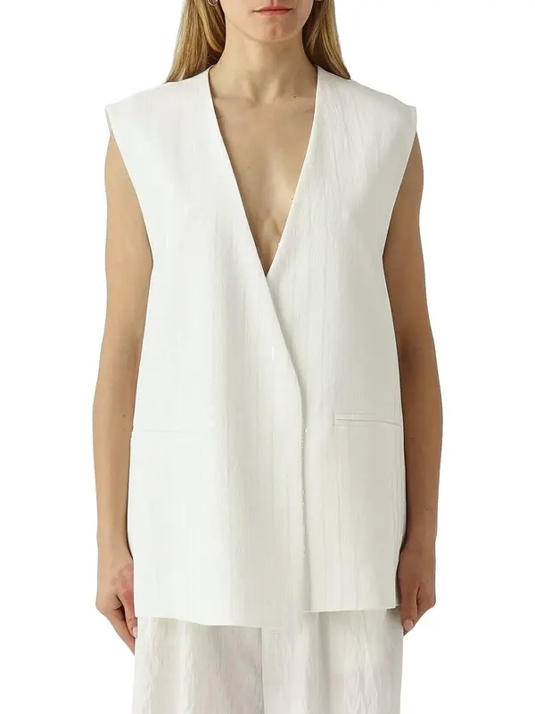 MEIMEIJ Sleeveless Waistcoat - White