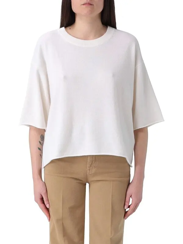 ALLUDE Knit Pullover - White