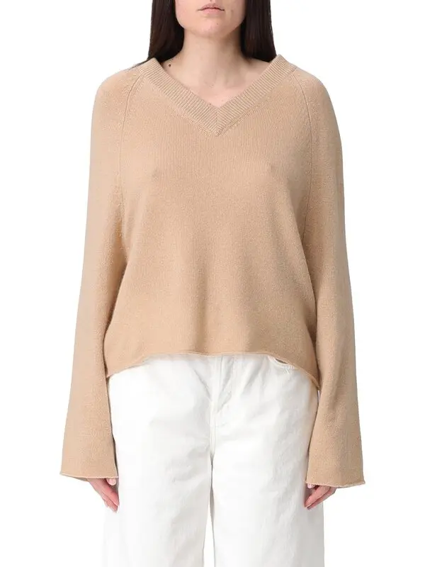 ALLUDE V-neck Sweater - Beige
