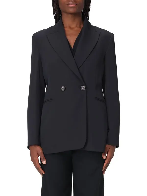 H COUTURE Double Breasted Jacket - Black
