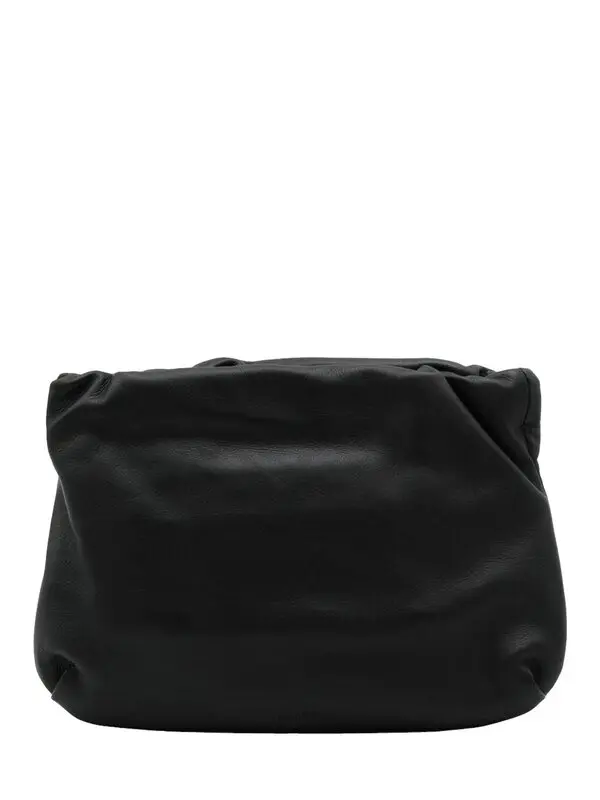 THE ROW Leather Clutch - Black