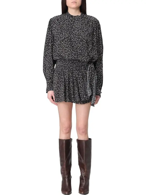 Isabel Marant Printed Mini Dress - Black