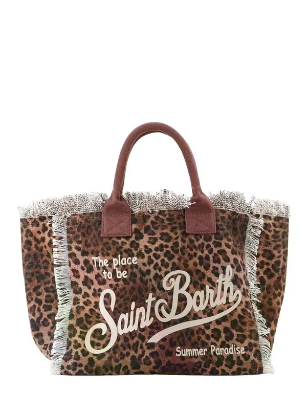 MC2 SAINT BARTH Leopard Print Tote Bag - Brown