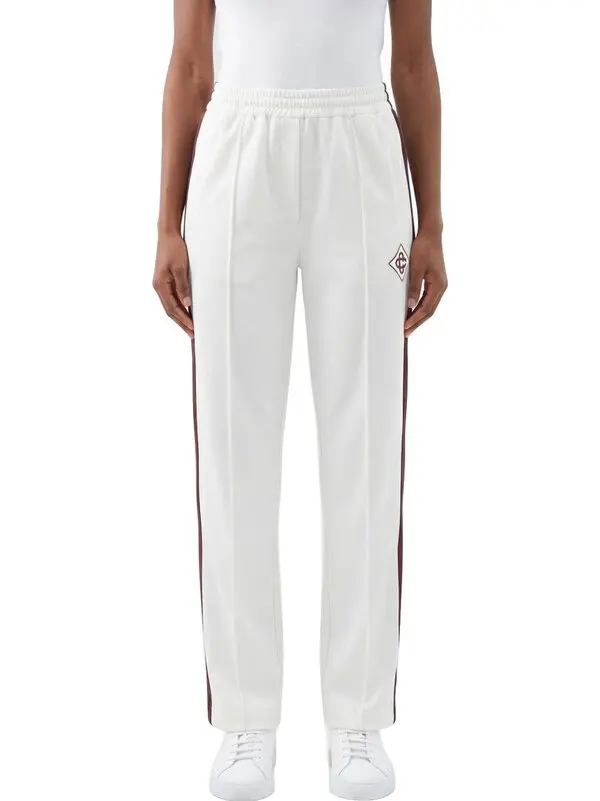 Casablanca Embroidered Track Pants - White
