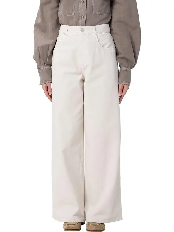 Brunello Cucinelli Wide Leg Jeans - White