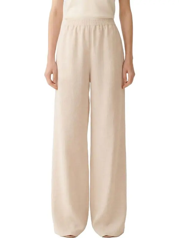 Fabiana Filippi Linen Palazzo Trousers - Natural