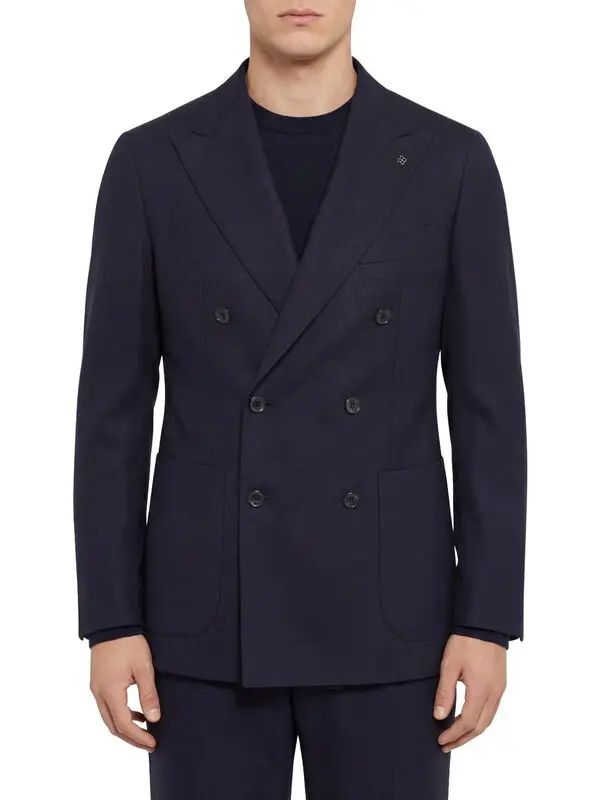 Tagliatore Double Breasted Jacket - Blue