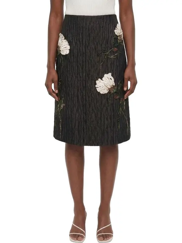Simkhai Arla Jacquard Mini Skirt - Black