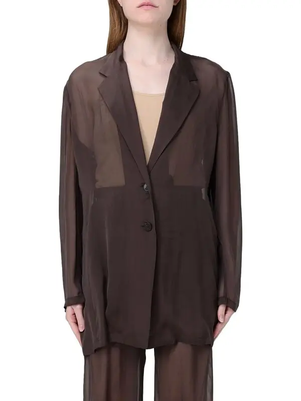 ALYSI Sheer Blazer - Cocoa
