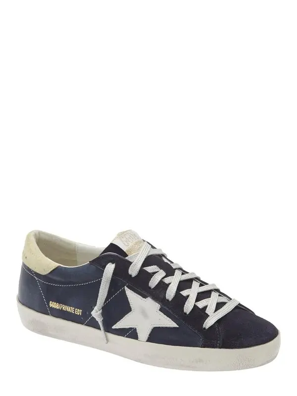 GOLDEN GOOSE Super-star Sneaker - Navy Blue/butter/milk