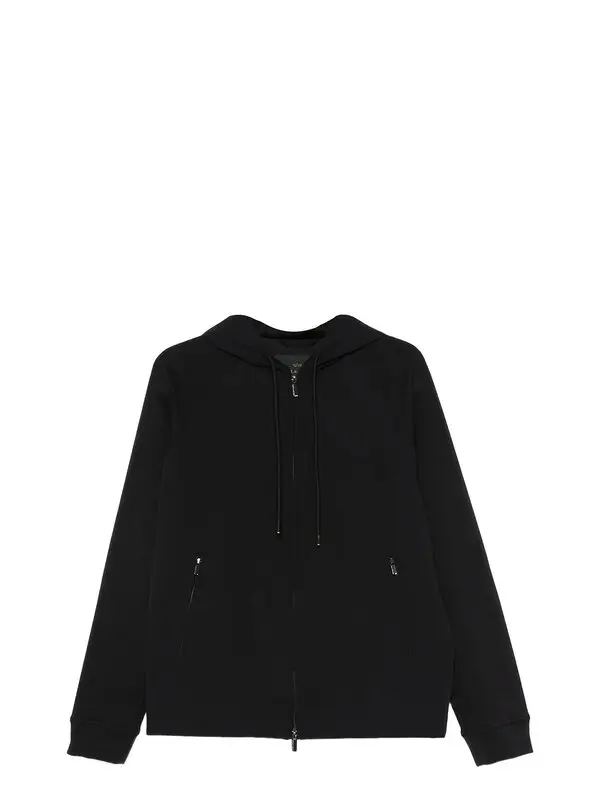 Paul & Shark Zip-up Drawstring Hoodie - Black