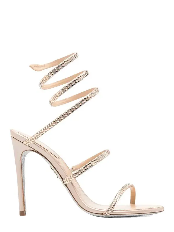 Rene Caovilla Cleo 105mm Sandals - Nude & Neutrals