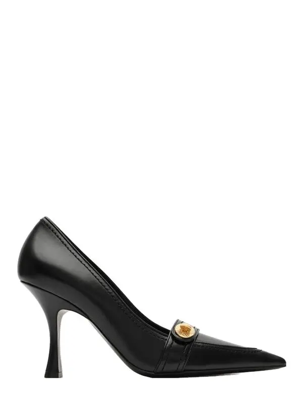 Burberry Leather Cotswolds High Pumps - Black
