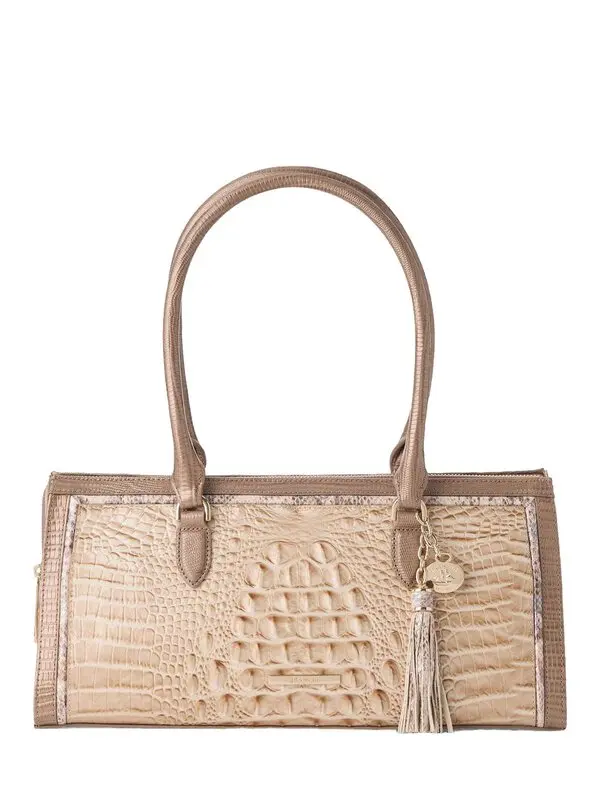 Brahmin Embossed Leather Satchel - Multi
