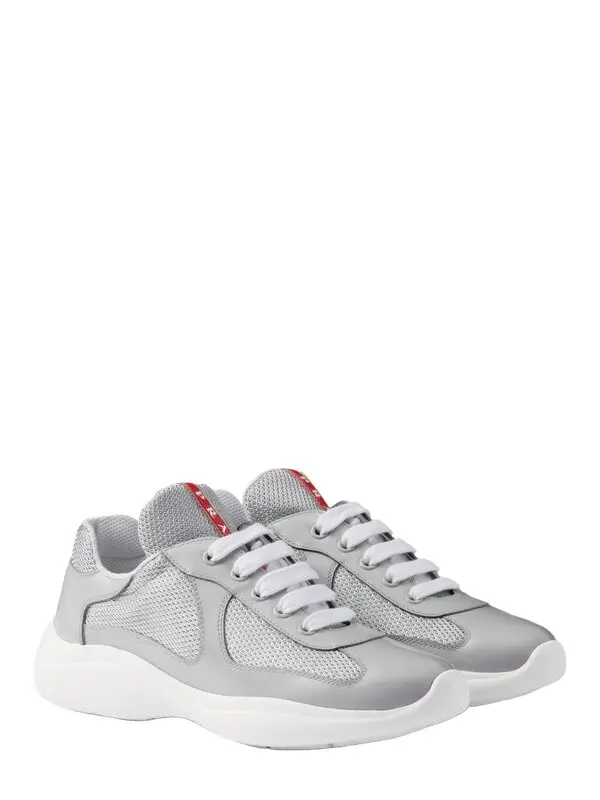 Prada America's Cup Biker Fabric Sneakers - Grey