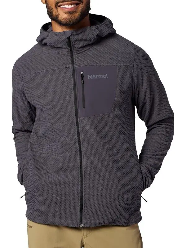 MARMOT Airfleece Zip Up Hoodie - Blackened