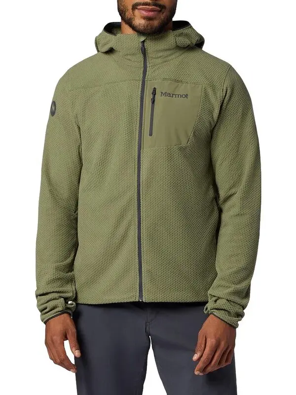 MARMOT Airfleece Zip Up Hoodie - Olive Grove