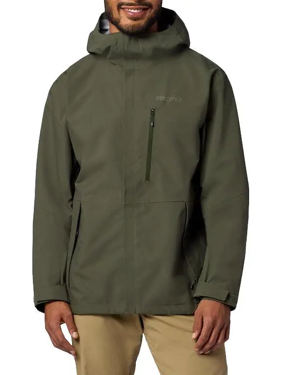MARMOT Precip® Eco Pro Waterproof Hooded Jacket - Nori