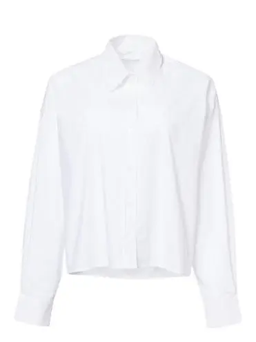 THE FRANKIE SHOP Arlen Boxy Cotton Shirt - White