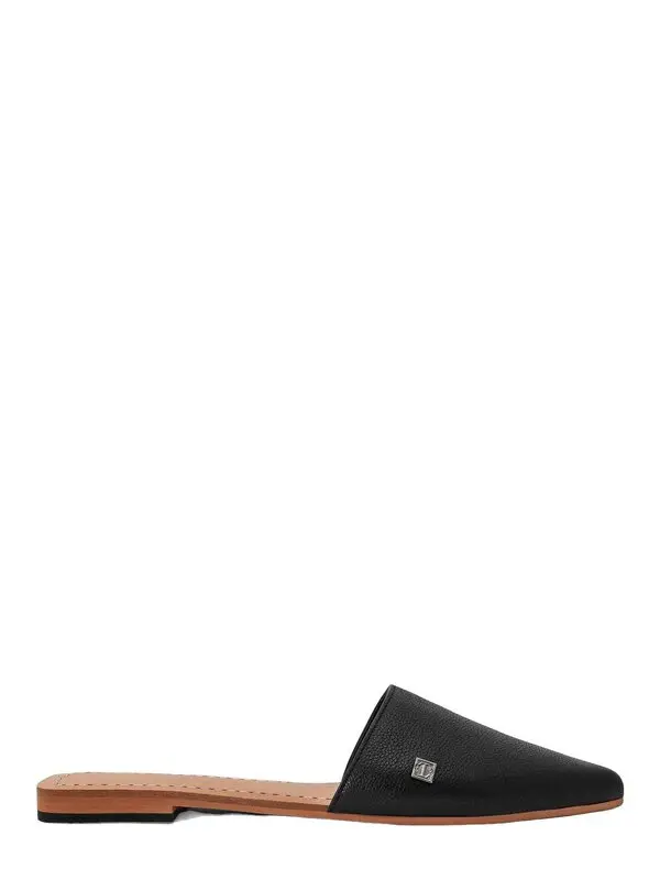TOGAS Leather Slippers - Black