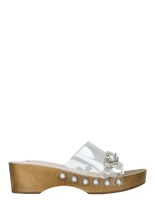 Simone Rocha Crystal-embellished Wooden Clogs - Other