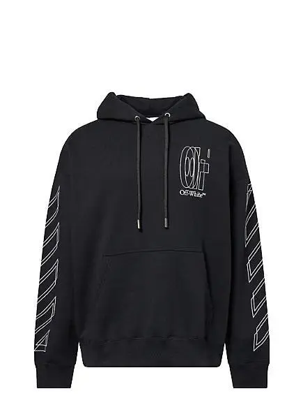 Off-White Cotton-jersey Hoody - Black