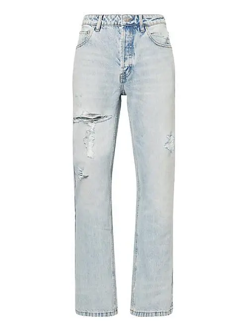 COLE BUXTON Ripped Denim Jeans - Light Blue