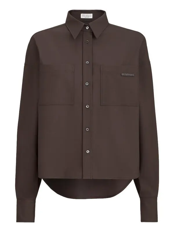 Brunello Cucinelli Wool Shirt - Brown