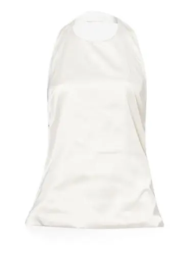 THE COUTURE CLUB Halterneck Sleeveless Satin Top - Ivory