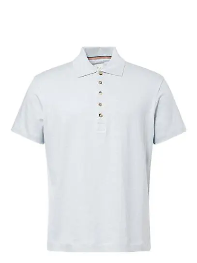 Paul Smith Short-sleeve Linen Polo Shirt - Blue