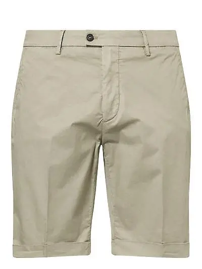 Corneliani Knee-length Chino Woven Shorts - Green Coloured 053