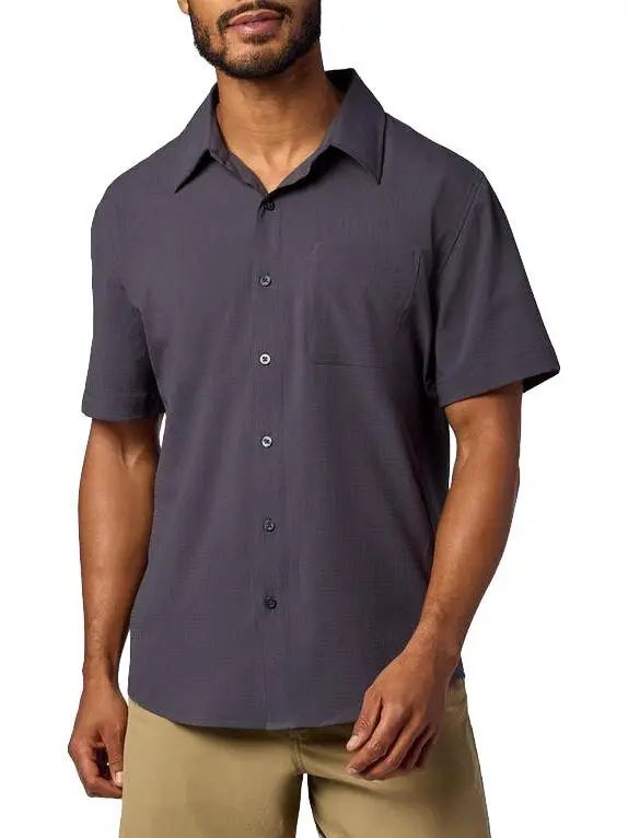 MARMOT Airexchange Solarshield Upf Short Sleeve Button-up Shirt - Blackened