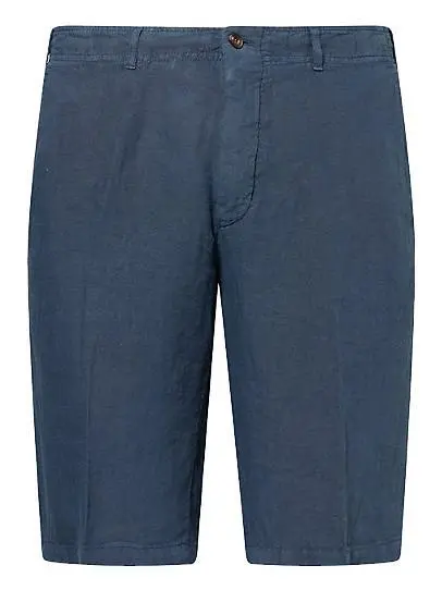 Corneliani Knee-length Linen Shorts - China Blue