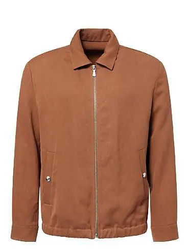 Eleventy Zipped Linen Jacket - Vicuna