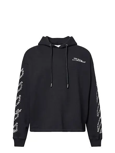 Off-White Arrow Cotton Hoody - Black