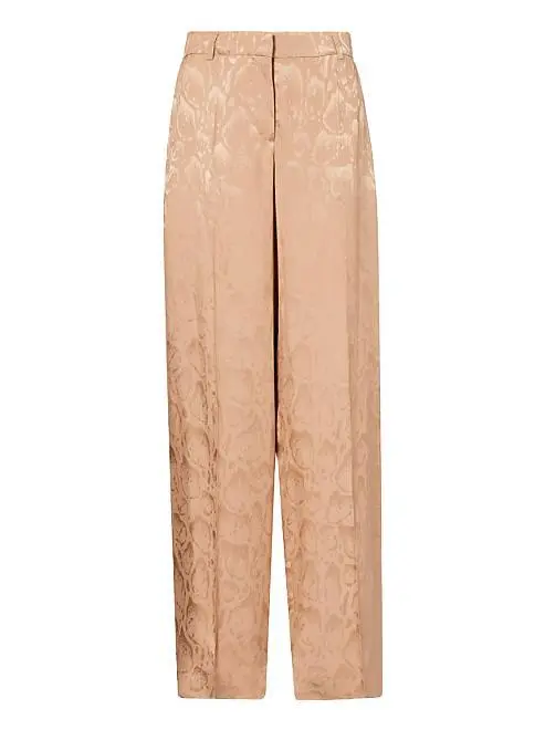Stella McCartney Cloud Straight-leg Silk-blend Trousers - Caramel