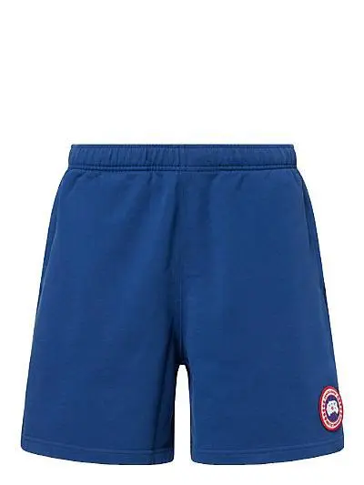Canada Goose Cotton Shorts With Logo Patch - Oxford Navy - Marine