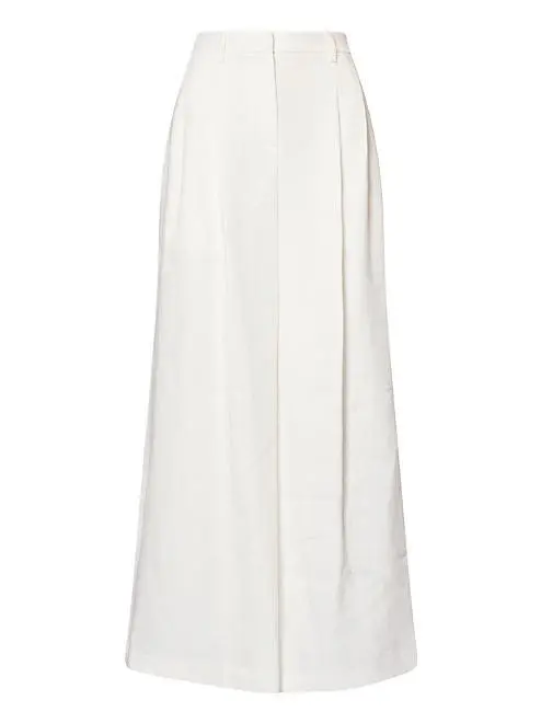 TWP Avery Wide-leg Pleated Linen Trousers - Ivoire
