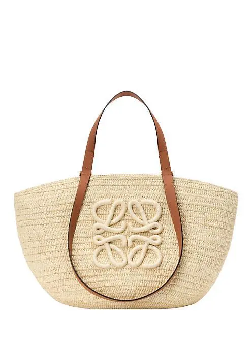 Loewe X Paula's Ibiza Medium Raffia Basket Bag - Natural/tan
