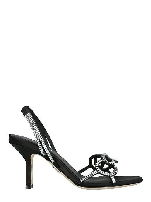 Rodo Pearle Crystal-embellished Heeled Sandals - Black/comb