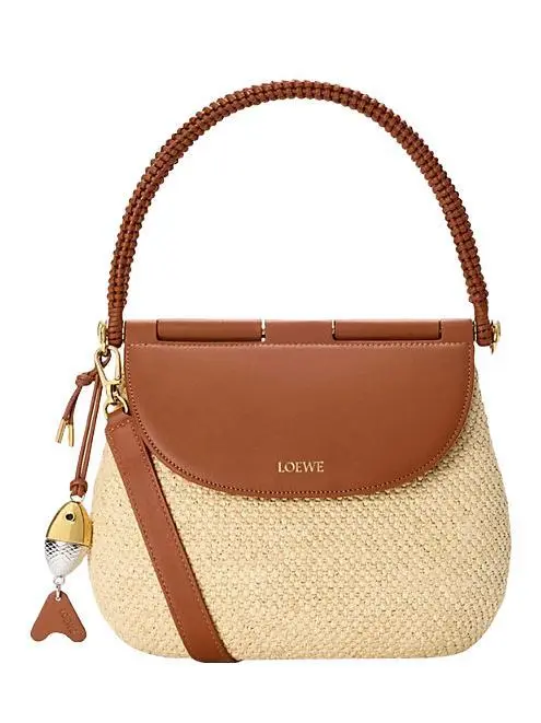 Loewe X Paula's Ibiza Pescador Medium Raffia Cross-body Bag - Natural/tan